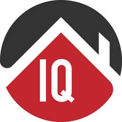 Initial letter iq building logo design template Vector Image