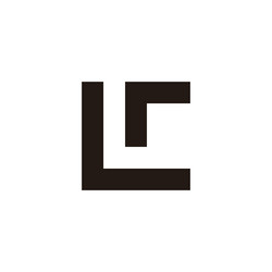 Letter rl curve geometric symbol simple logo Vector Image