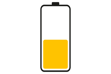 Low battery level power indicator mobile phone Vector Image