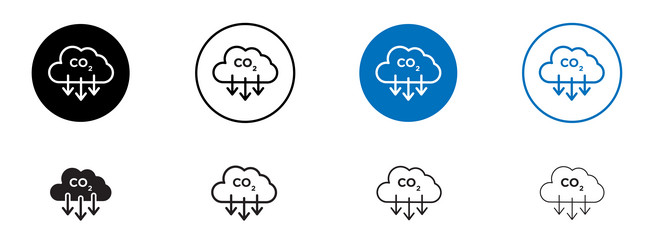 Low carbon dioxide icon Royalty Free Vector Image