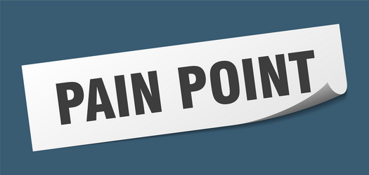Pain point sticker square sign Royalty Free Vector Image