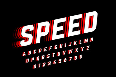 Retro style alphabet font Royalty Free Vector Image