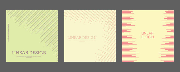 Abstract geometric patterns of parallel lines Vector Image