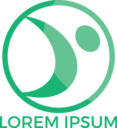 Abstract symbol happy human logo design Royalty Free Vector