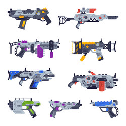 Fantastic weapon and raygun as destructive energy Vector Image