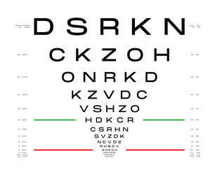 Logmar chart eye test medical Royalty Free Vector Image