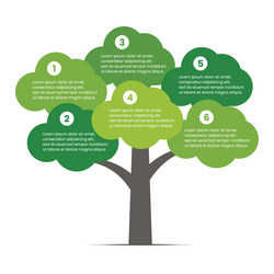 Green tree - background and infographics Vector Image
