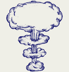 Explosion nuclear bomb Royalty Free Vector Image