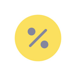 Interest rate flat gradient color ui icon Vector Image