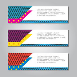 Abstract horizontal banner design with dot Vector Image