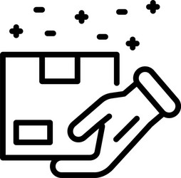 Truck delivery icon outline service box Royalty Free Vector