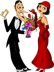 First date cartoon Royalty Free Vector Image - VectorStock