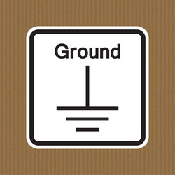 Protective earth ground symbol sign isolate Vector Image