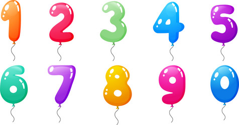 Cartoon anniversary numbers candle celebration Vector Image