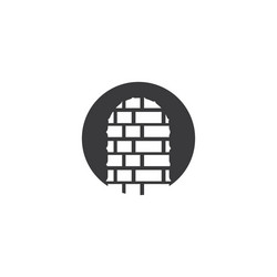Brick wall logo Royalty Free Vector Image - VectorStock