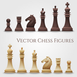 Chess figures on board Royalty Free Vector Image