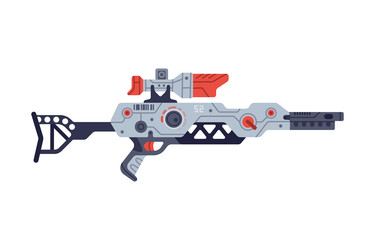 Fantastic weapon and raygun as destructive energy Vector Image