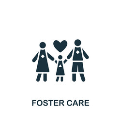 Foster care icon monochrome simple sign from Vector Image