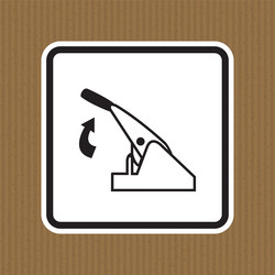 Caution pull parking brake symbol sign isolate Vector Image