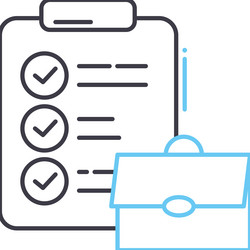 Checklist line icon outline symbol Royalty Free Vector Image