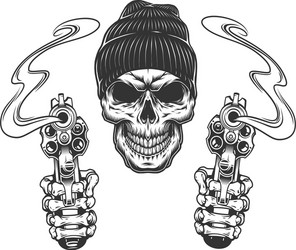 Gangster Skull Tattoo Flash