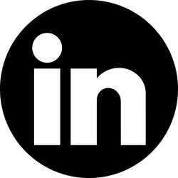 Linkedin design icon logo sign black symbol in Vector Image