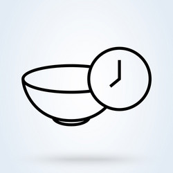 Meal time icon lunch dinner breakfast Royalty Free Vector