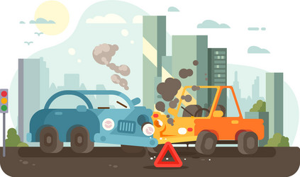 Traffic accident Royalty Free Vector Image - VectorStock