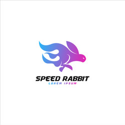 Speed rabbit logo Royalty Free Vector Image - VectorStock