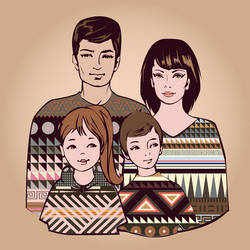 Family Two Daughters Vector Images (over 2,300)