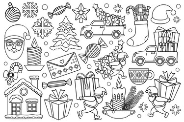 Christmas Line Art Vector Images (over 88,000)