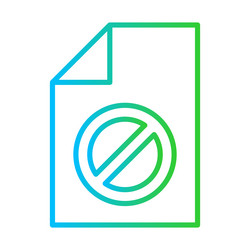 Prohibited documents performance business icon Vector Image