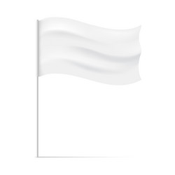 Blank white fabric flag banner Royalty Free Vector Image
