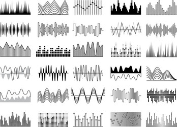 Abstract sound waves voice or music digital Vector Image