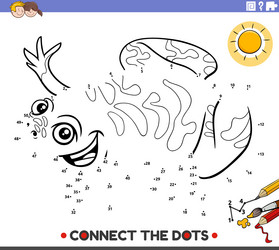 Connect dots dot to numbers activity Royalty Free Vector