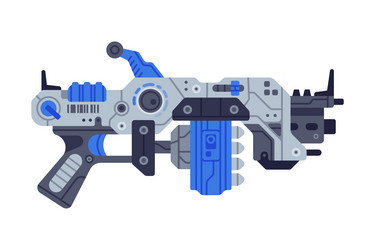 Fantastic weapon and raygun as destructive energy Vector Image