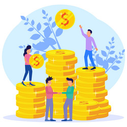 Graphic cartoon character business growth Vector Image