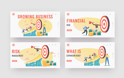 Risk management landing page template high Vector Image