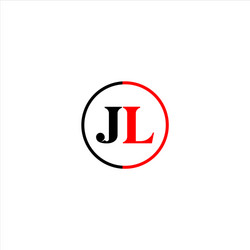 J l letter logo abstract design on black color Vector Image