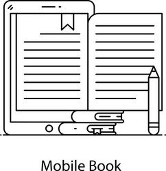 Mobile book Royalty Free Vector Image - VectorStock