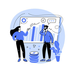 Present business plan isolated cartoon Royalty Free Vector