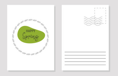 Layout of the spring postcard template Royalty Free Vector