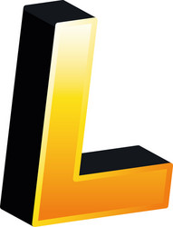 3d l letter design Royalty Free Vector Image - VectorStock