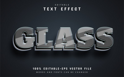 Glass text effect Royalty Free Vector Image - VectorStock