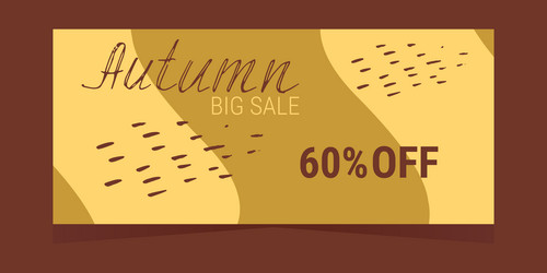 Layout of the autumn discount coupon template Vector Image