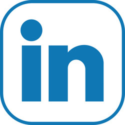 Linkedin design icon logo sign blue symbol Vector Image