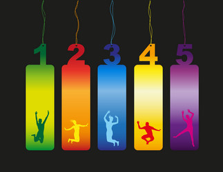 Number jumper tag labels Royalty Free Vector Image