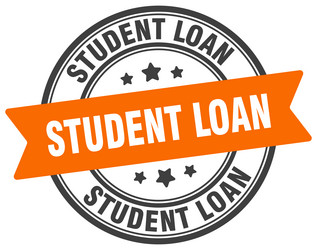 Student loan stamp label Royalty Free Vector Image