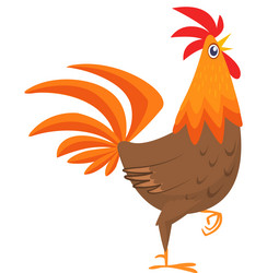 Cartoon big fat hen isolated on a white Royalty Free Vector