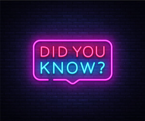 Did you know question inside rectangular speech Vector Image